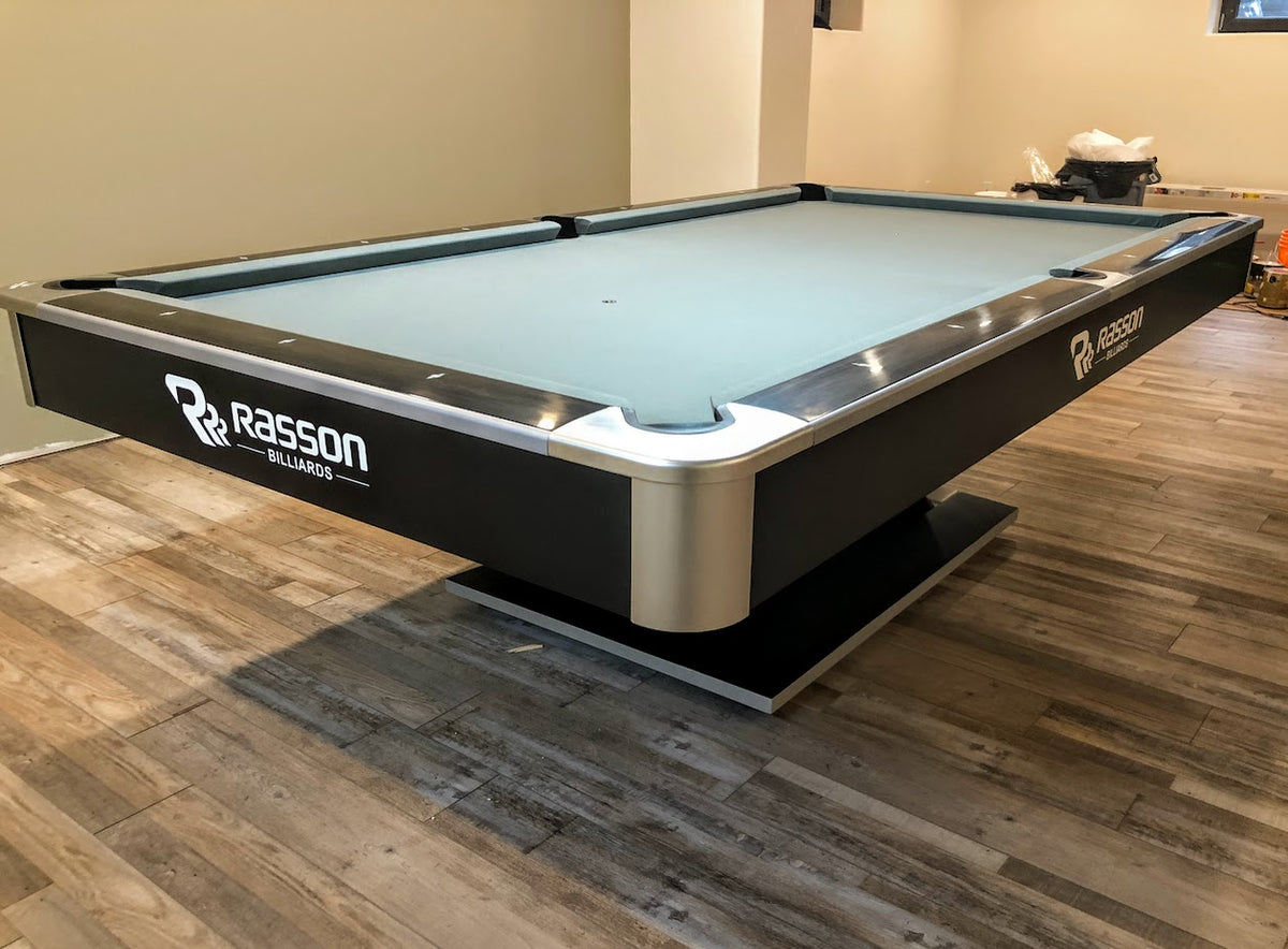 8' RASSON VICTORY II PLUS BLACK COMPETITION POOL TABLE – Gamingtables.ca