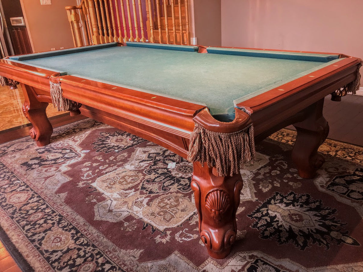 8' PREOWNED CANNON SLATE POOL TABLE INSTALLED WITH ACCESSORIES ...
