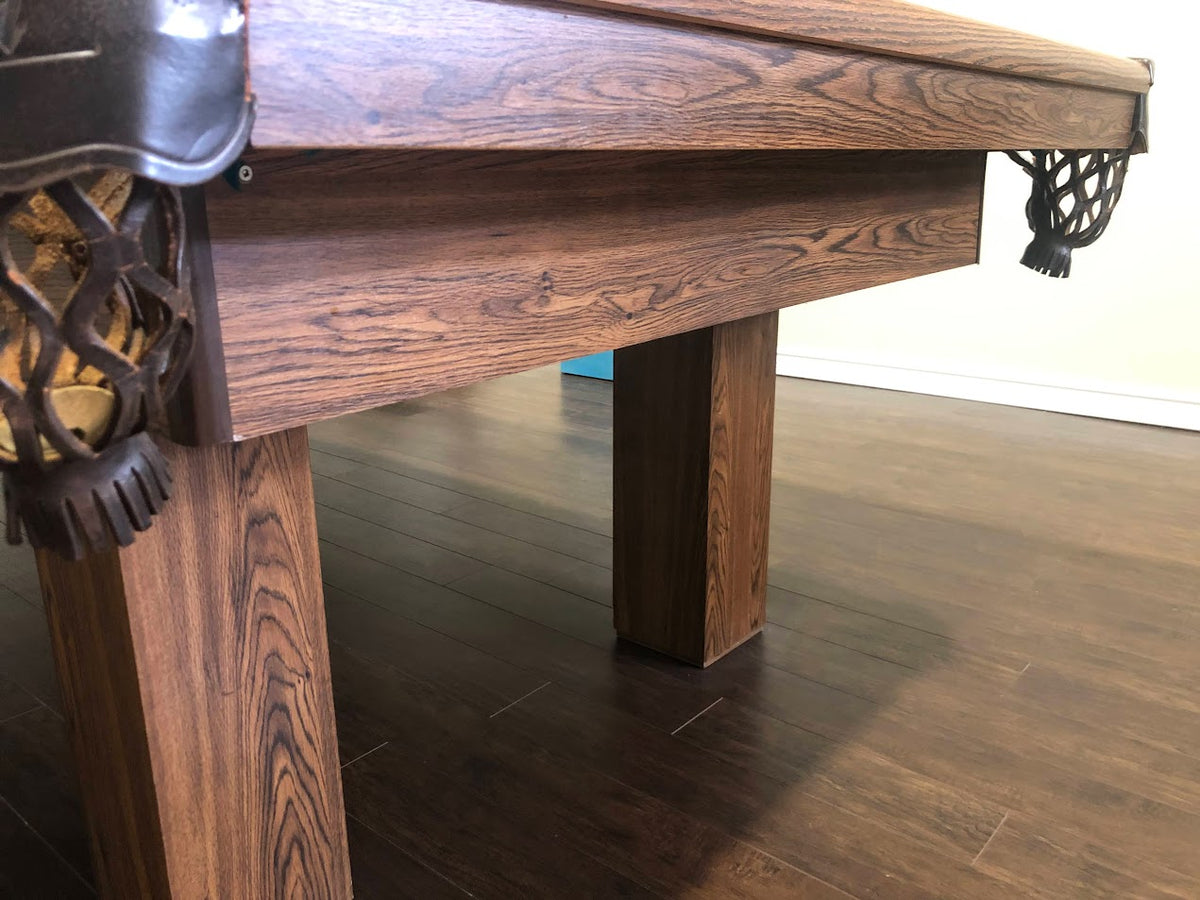 9' PREOWNED DUFFERIN REGAL POOL/SNOOKER TABLE INSTALLED WITH ACCESSORI ...